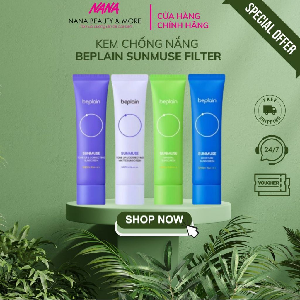 [Nana Beauty] Kem Chống Nắng BEPLAIN SUNMUSE Nâng Tone Vật Lý Lai Hoá ...