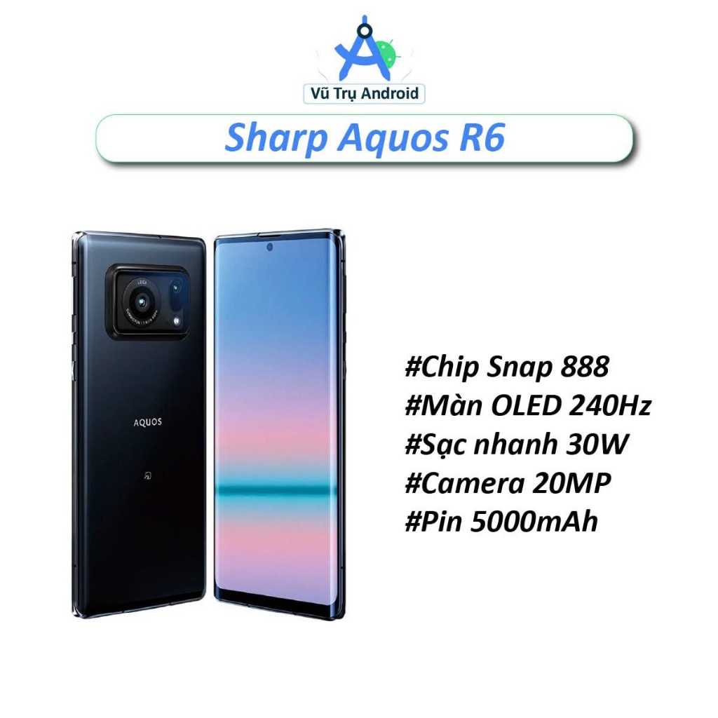 Điện thoại Sharp Aquos R6 RAM 12/128GB chip Snapdragon 888 5G màn IGZO ...