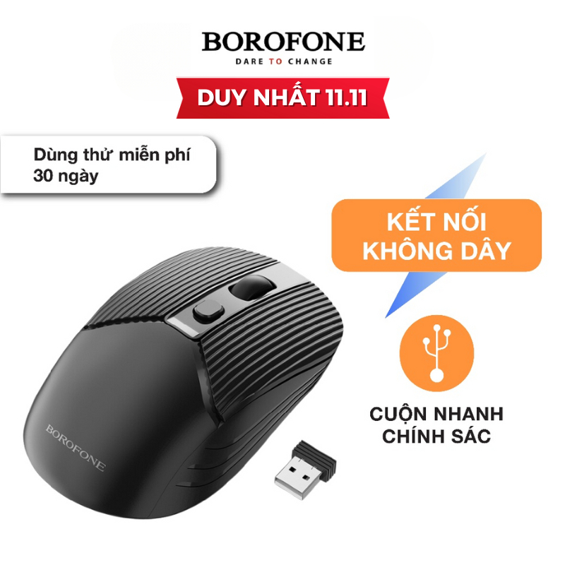 Chuột máy tính không dây bluetooth Borofone BG5 - AK Mobile | Shopee ...