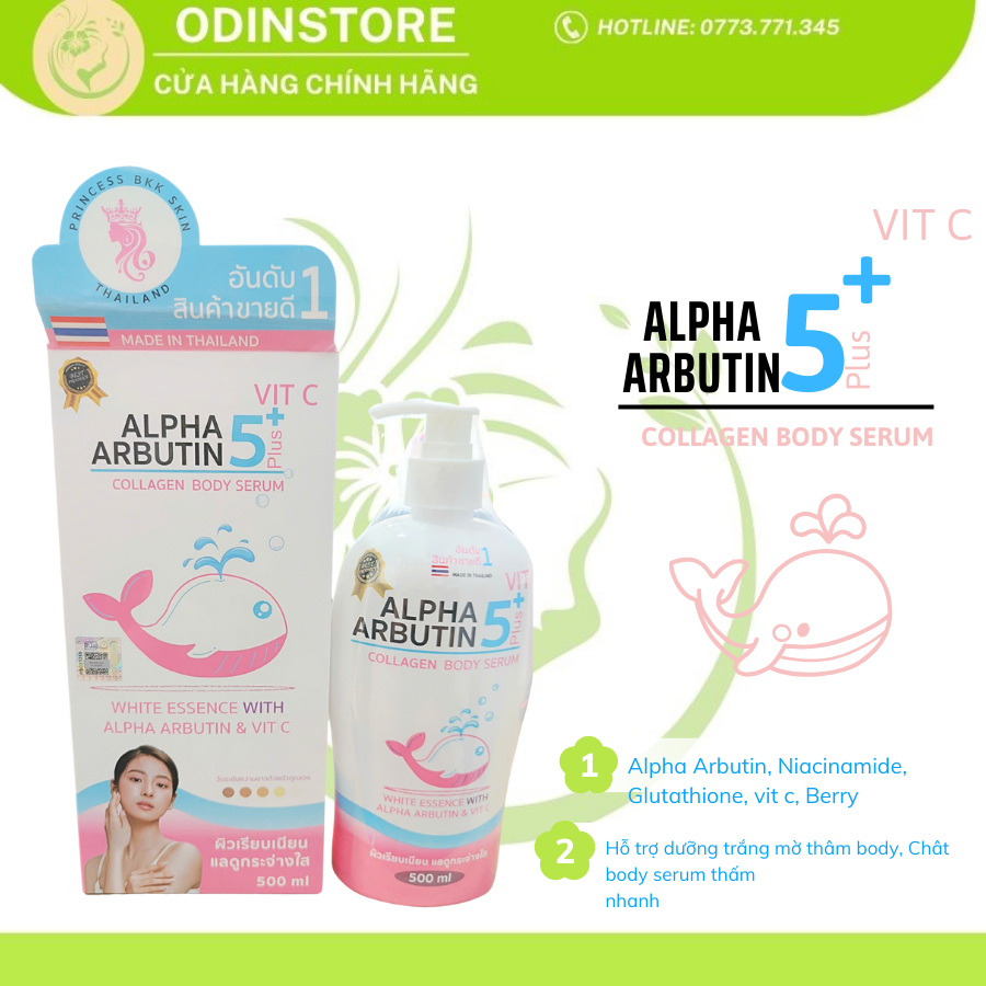 [ Princess BKK skinCÓ TEM PHỤ ] Sữa Dưỡng Trắng da Body Alpha Arbutin 5 ...