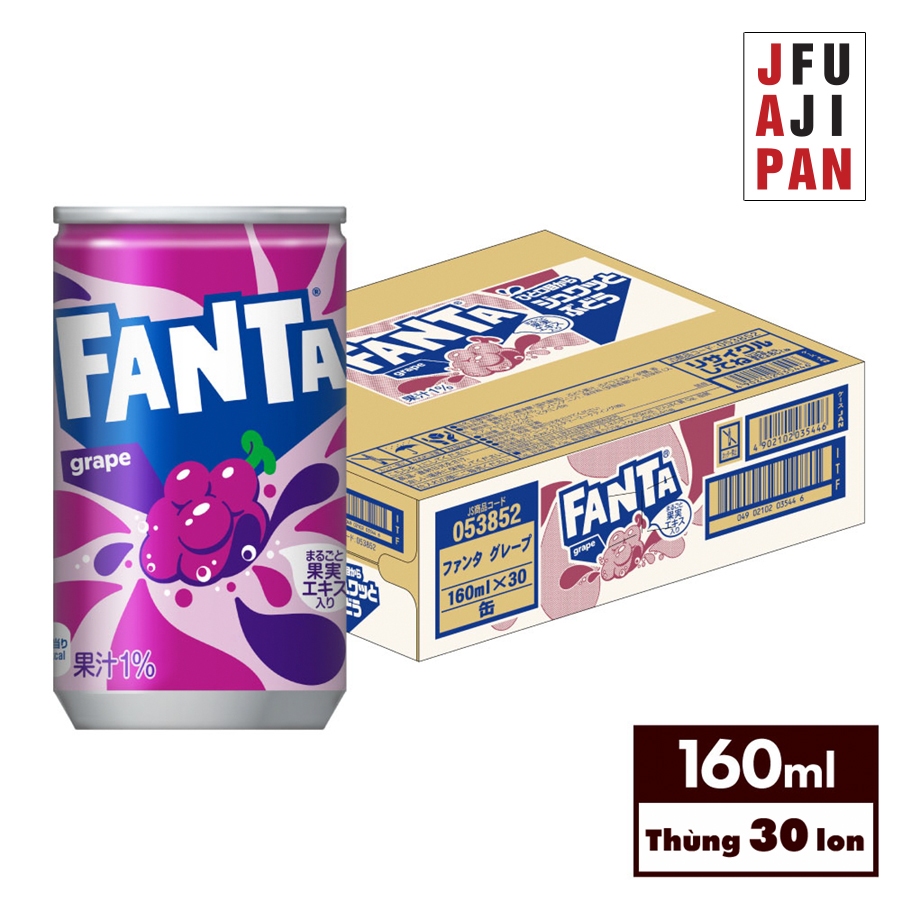 Thùng 30 lon Fanta Nho Có Ga Lon Nhí Nội Địa Nhật x 160mL | Shopee Việt Nam