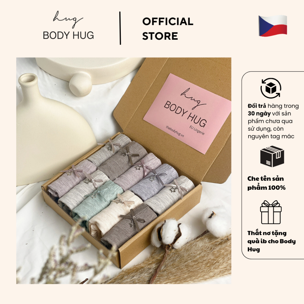 Quần Lót Nữ Cotton Mềm Bông Sữa Organic BODY HUG Chip Cao Cấp Co Giãn ...