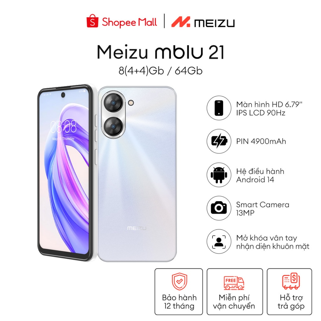 Meizu mblu 21 6GB/128GB | PEARL WHITE | Shopee Việt Nam