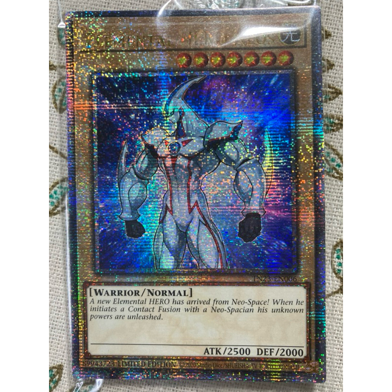 [LiLy_Yugioh] Lá bài Elemental HERO Neos - TN23-EN006 - Quarter Century Rare 1st Edition ...