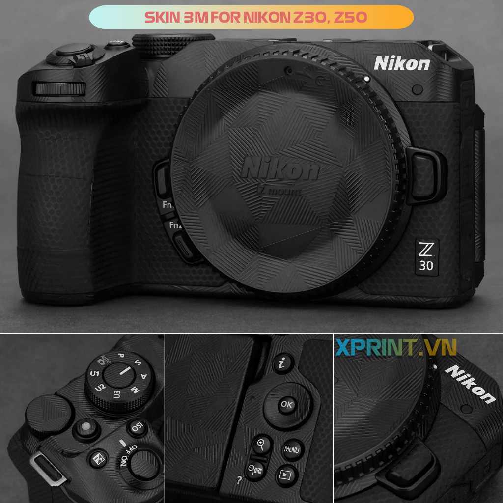 Miếng dán, Skin 3M cao cấp cho máy ảnh Nikon Z30, Z50 và lens Z... | Shopee Việt Nam