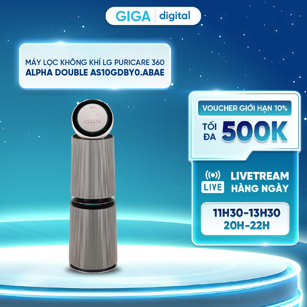Máy lọc không khí LG PuriCare 360 Alpha Double AS10GDBY0.ABAE 72W ...