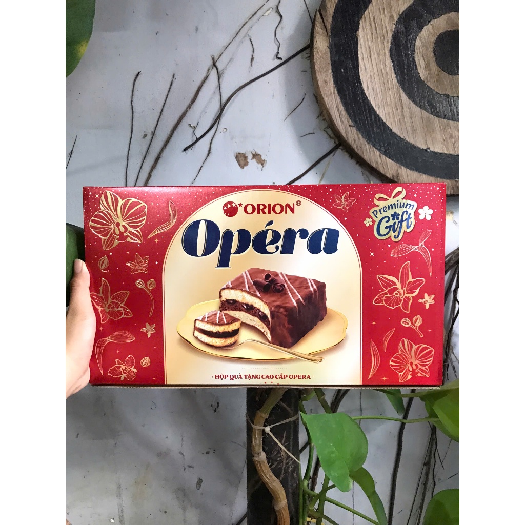 Hộp Quà Tặng Opéra Orion Bánh Bông Lan Vị Sô Cô La (Hộp 16 gói + túi ...