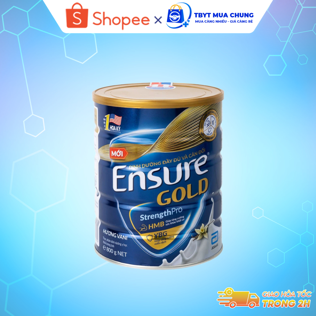 COMBO 2 Lon Sữa Bột Ensure Gold Hương Vani Truyền Thống (HMB) 800g, Chính Hãng Abbott | Shopee ...