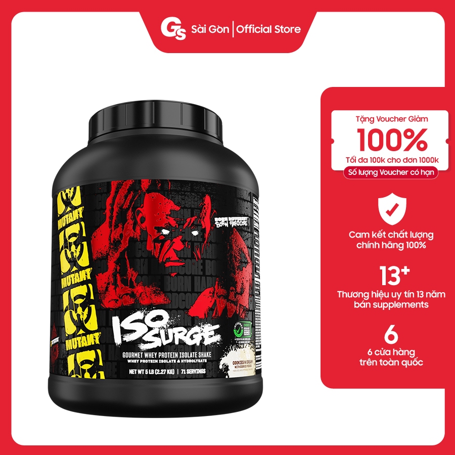 Sữa tăng cơ Whey Protein Mutant ISO Surge 5 Lbs (76 Servings) nhập khẩu ...