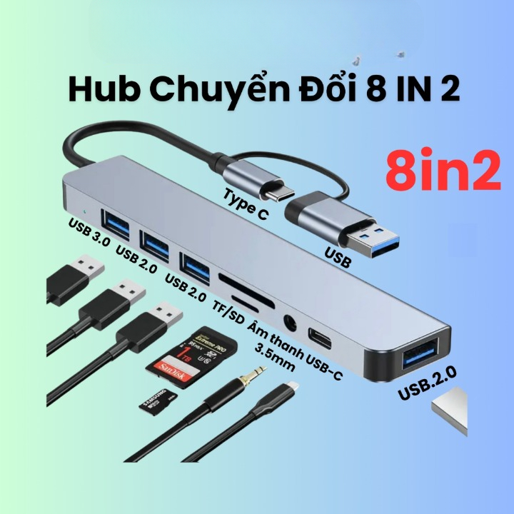 Hub Type C to HDMI 4K 60Hz cho Macbook/iPad/Laptop/Điện thoại, Hub ...