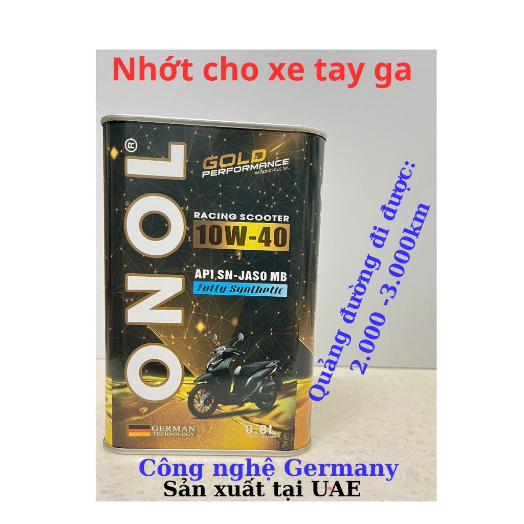 Nhớt ONOL 10W-40 API: SN- JASO MB dành cho xe tay ga - tổng hợp toàn ...