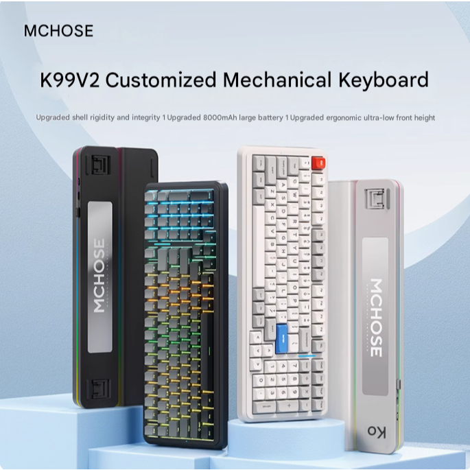 Bàn Phím Cơ Fullsize 99 - Mchose K99 V1 | V2 - 3 Mode kết nối - Mạch xuôi - RGB - Plate PC | FR4 ...