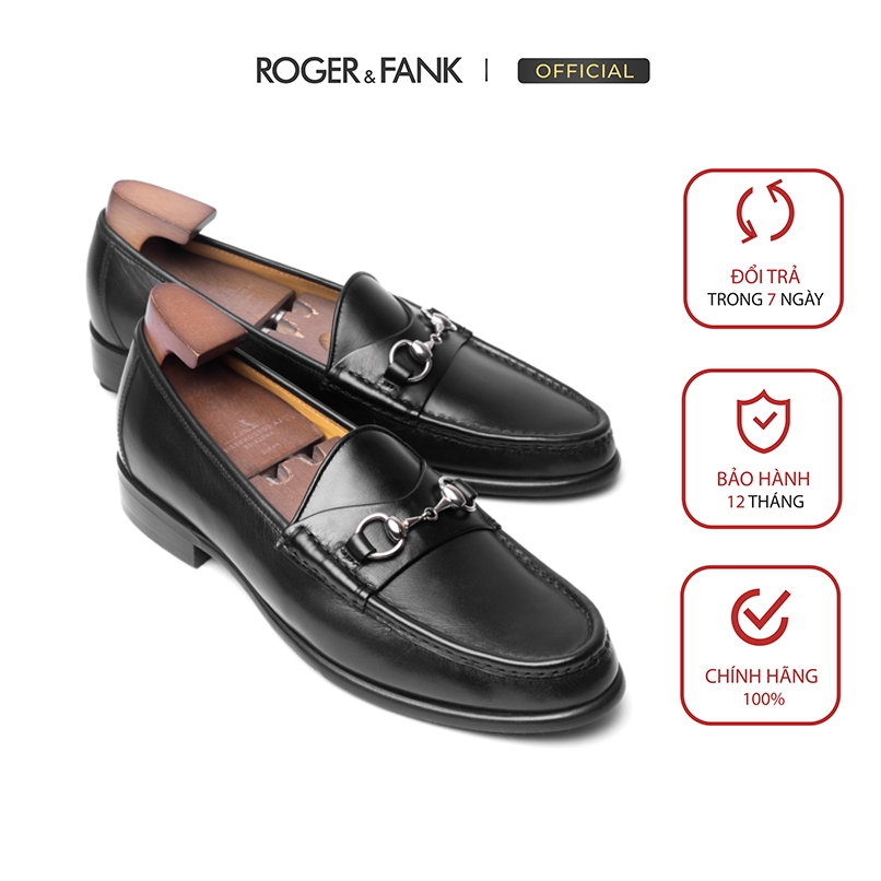 Giày Nam Da Bê Cao Cấp Loafer Horsebit ROGER & FANK LF091 | Shopee Việt Nam