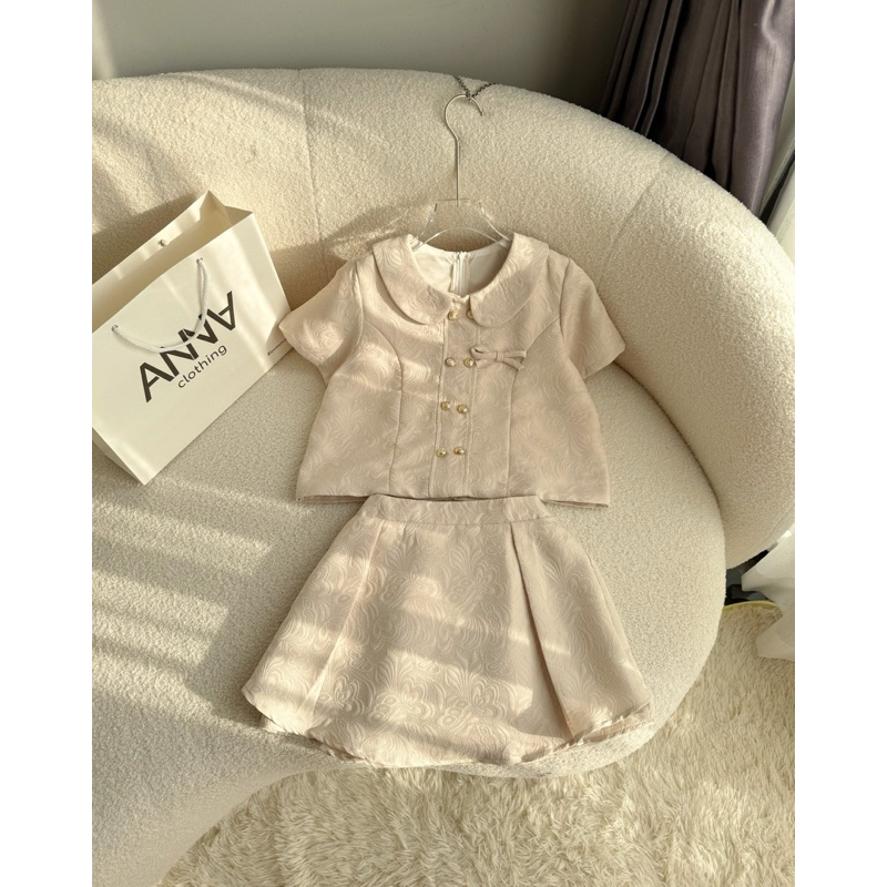 Set Bộ Gấm Đính Nút Anna - Set Lessi | Shopee Việt Nam