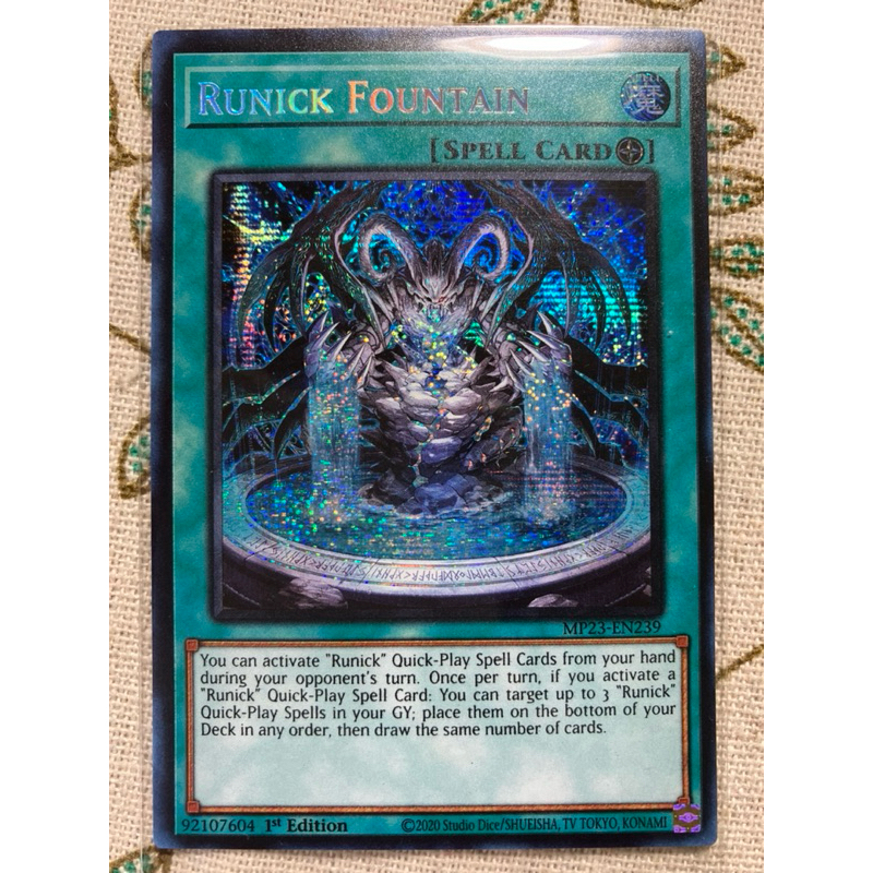 [LiLy_Yugioh] Lá bài Runick Fountain - MP23-EN239 - Prismatic Secret ...