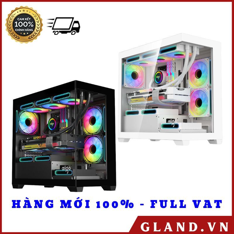 VỎ CASE AIGO C218M BLACK/WHITE - MATX, Màu Trắng, Case Bể Cá ( CHÍNH ...