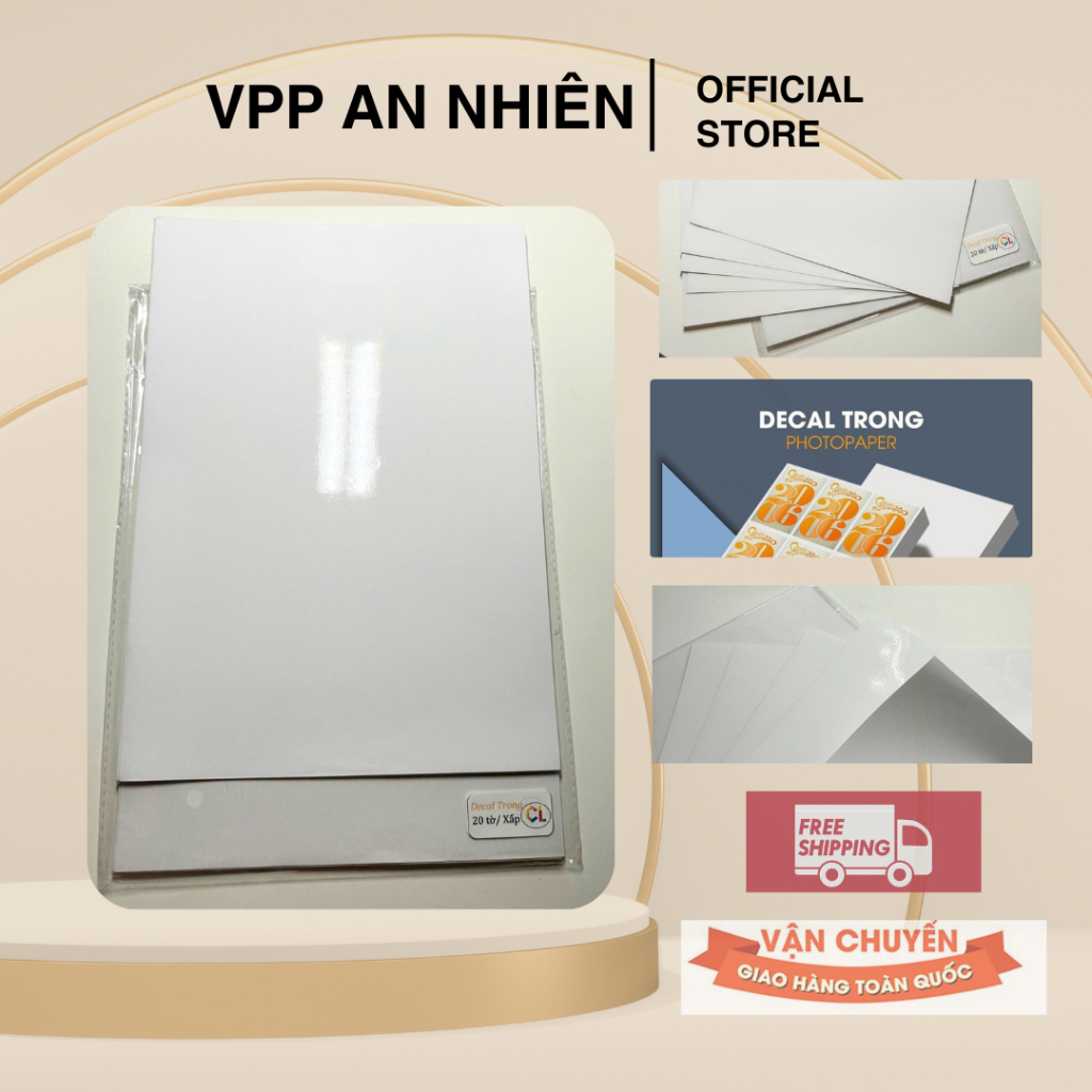 DECAL TRONG SUỐT A4 ( 20 tờ ) | Shopee Việt Nam