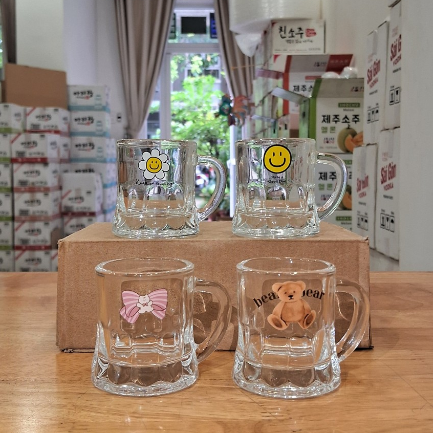 Ly thuỷ tinh soju mini dễ thương, ly rượu trái cây | Shopee Việt Nam