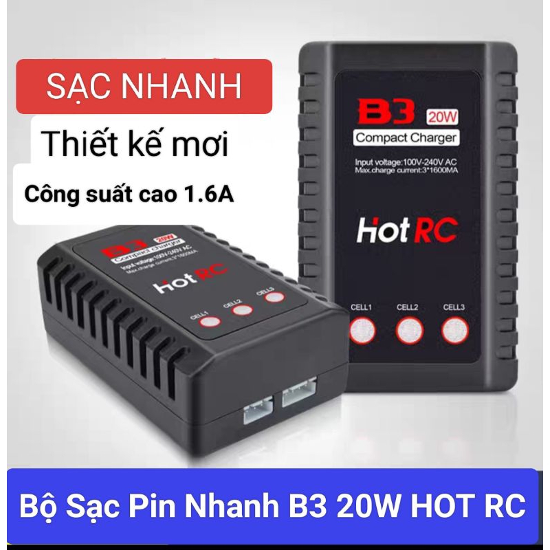 Bộ Sạc Cân bằng pin Lipo Imax B3 10w 20W Pro chính hãng Nhiều loại. Sạc 2s, 3s 7.4V 11.1V dòng ...