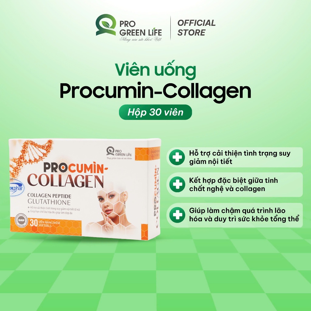 Viên Uống Collagen Procumin Hộp 30v Cải Thiện Suy Giảm Nội Tiết Tố Nữ ...
