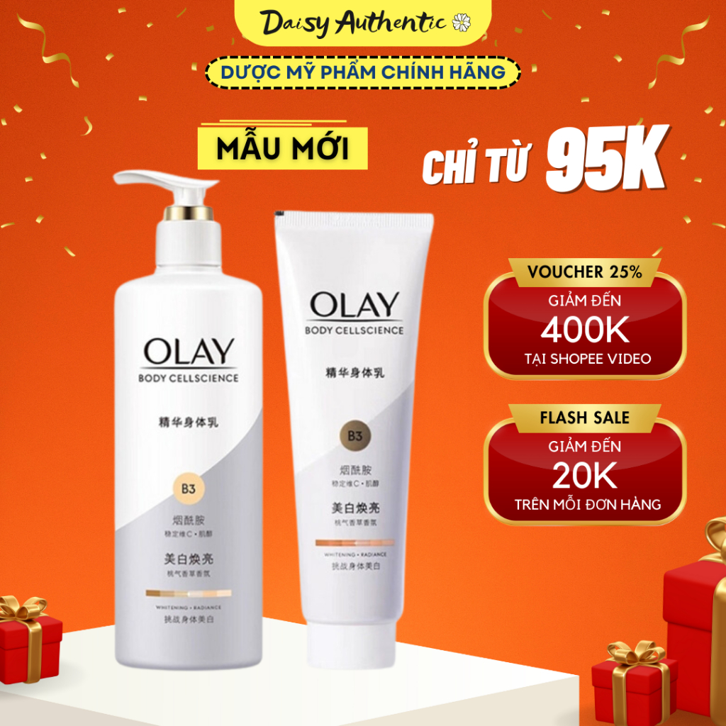 Sữa Dưỡng Thể OLAY B3 Vitamin C Bright Ultra Whitening 90ml 260ml | Shopee Việt Nam