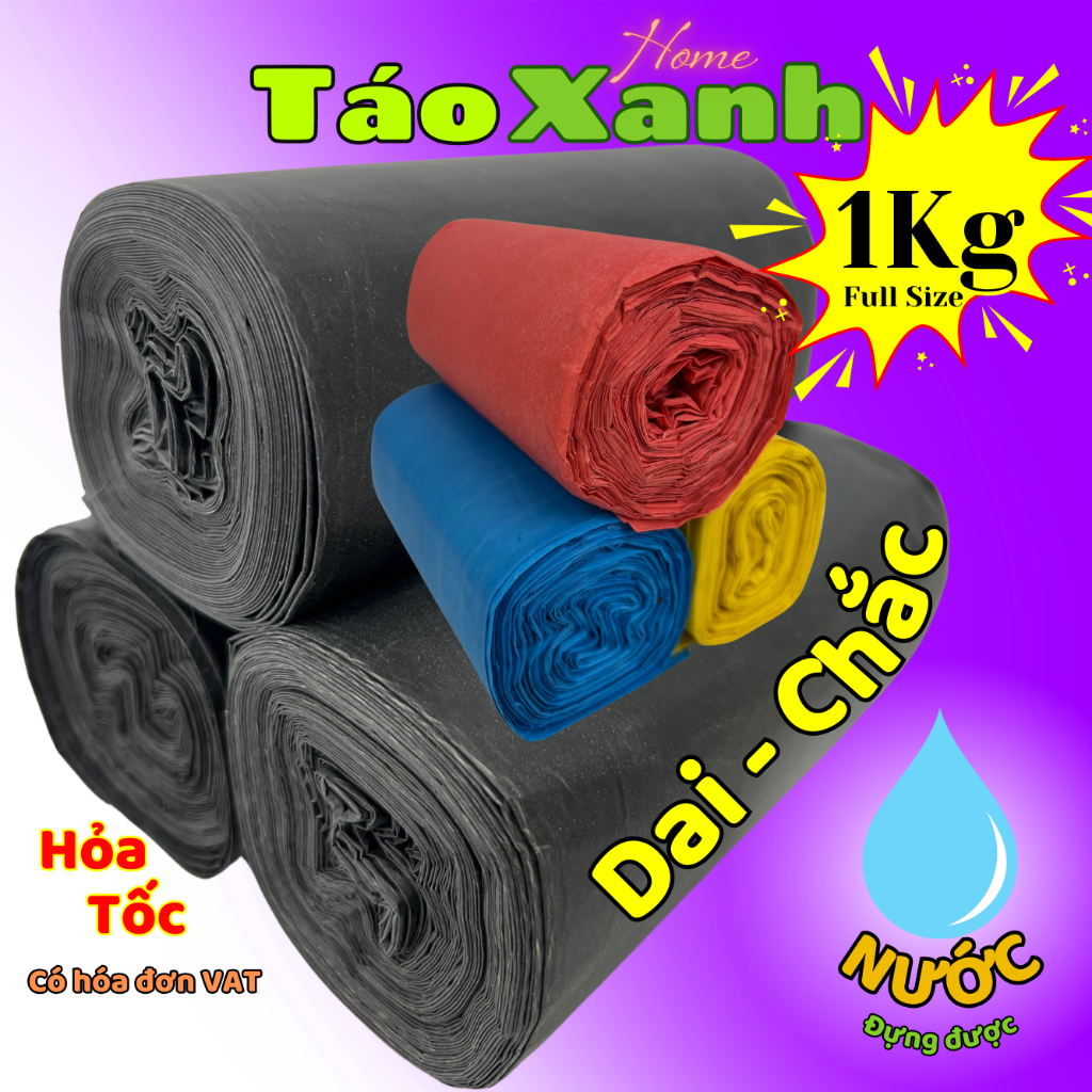 Bao Rác, Túi đựng rác ĐEN & MÀU đựng NƯỚC lẫn rác DAI DÀY thân thiện ...