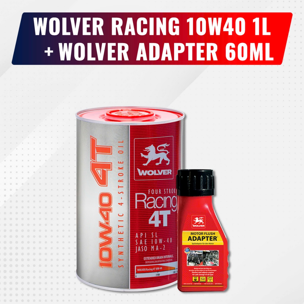 Nhớt Tổng Hợp Wolver Racing 4T SL 10W-40 1L + SÚC ĐỘNG CƠ ADAPTER 60ML | Shopee Việt Nam