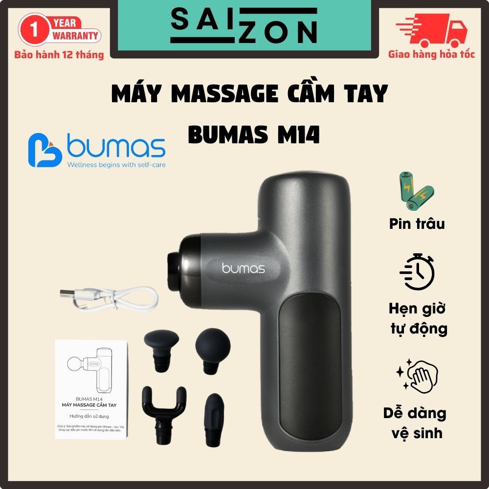 Máy massage cầm tay BUMAS M14 - Mát xa toàn thân giúp thư giãn - Sử ...