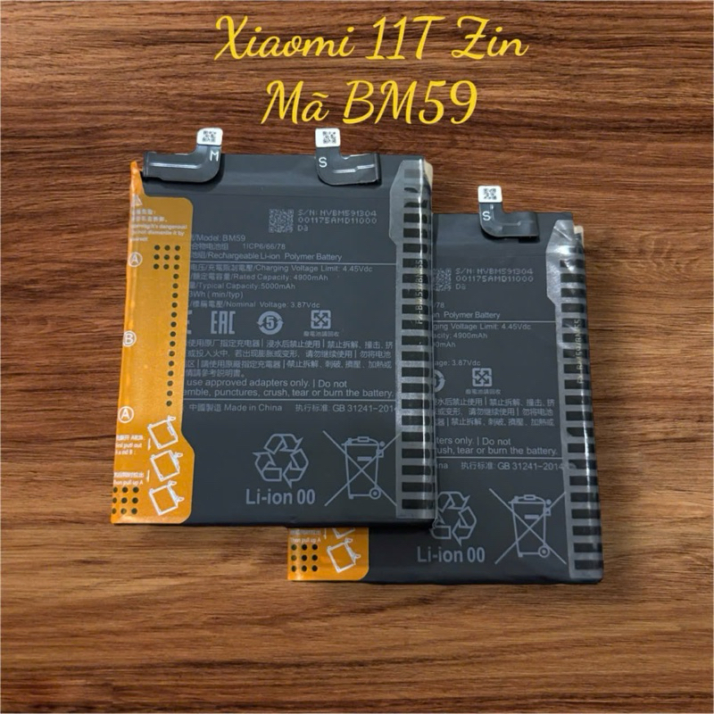 Pin Xiaomi Mi 11T Zin New C.ty Mã Pin BM59 Dung Lượng Chuẩn 4900mAh | Shopee Việt Nam