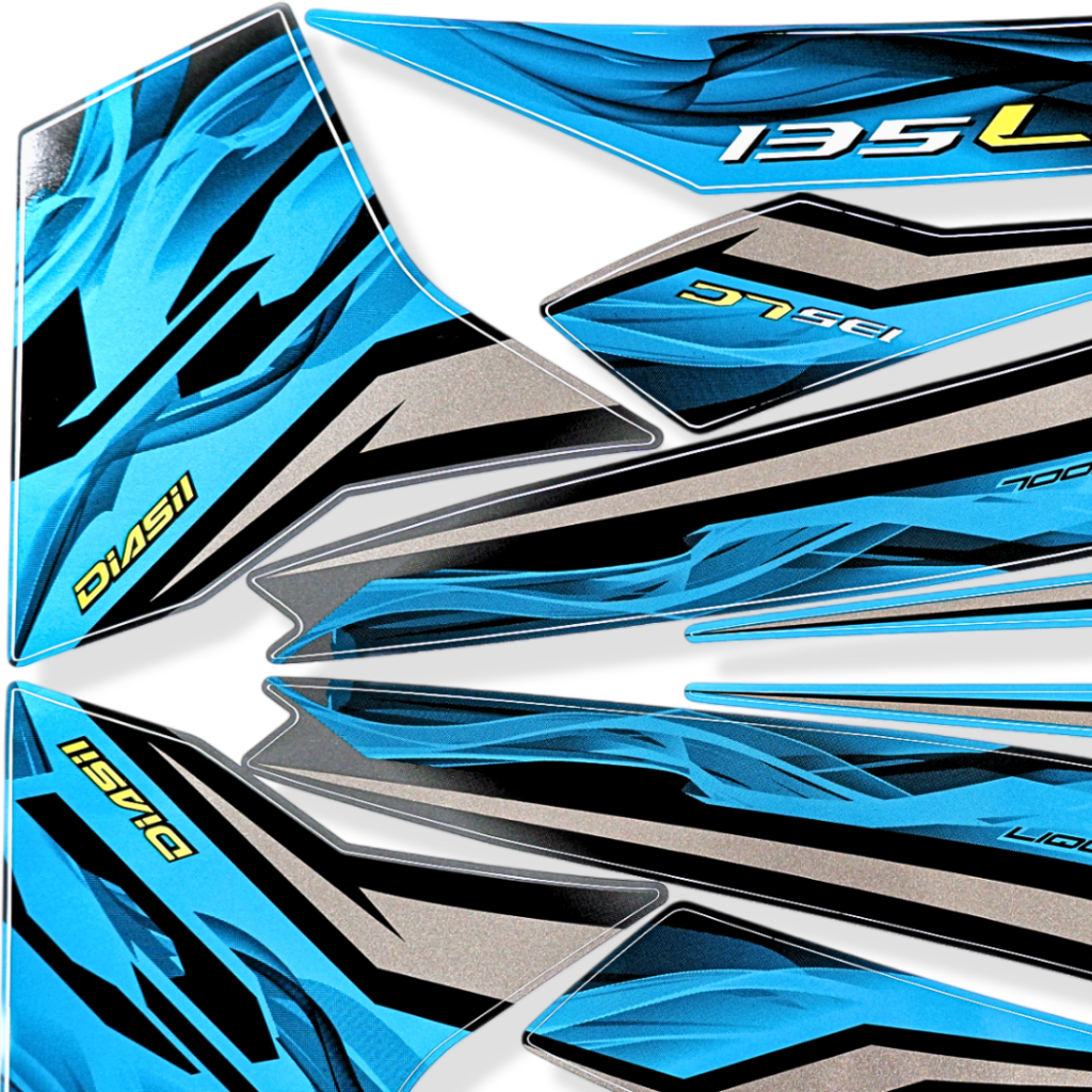Nhãn Decal Yamaha LC 135 - V7, EX 135 [19] Màu Xanh Ngọc Đen, STICKER ...