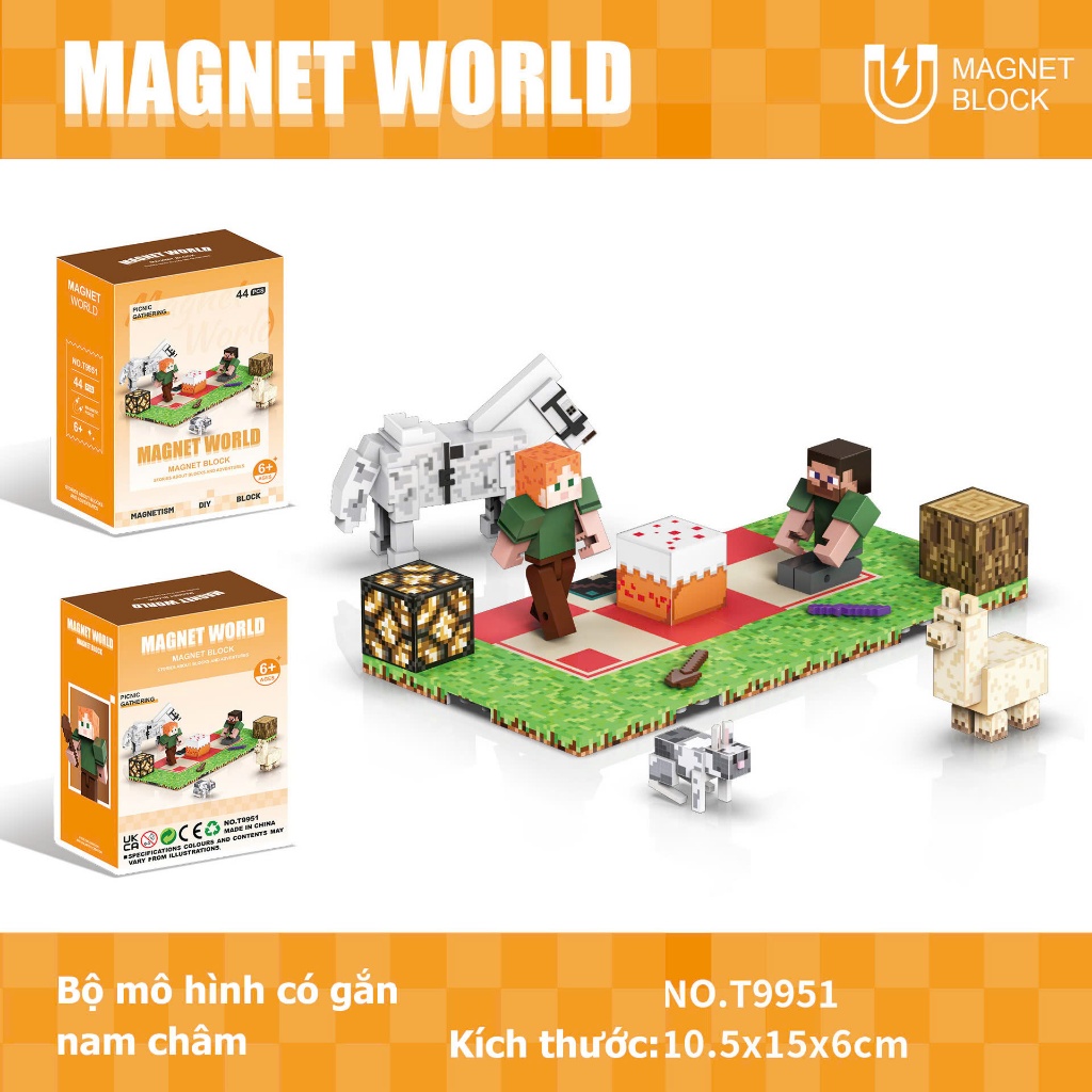 Mô Hình Lắp Ráp Minecraft, Đồ Chơi Minecraft Gắn Nam Châm, Bộ Sưu Tập ...