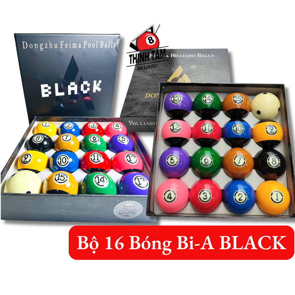 [THỊNH TÂM] Bộ 16 Bóng Bida Lỗ Yameiya Đen, Bộ Bóng Bi-A Pool Black CLB ...