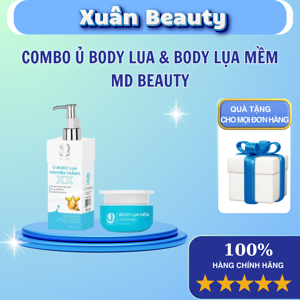 Combo Ủ Body Lua & Body Lụa Mềm MD Beauty Giúp Da Trắng Sáng Mịn Màng - Xuân Beauty | Shopee ...
