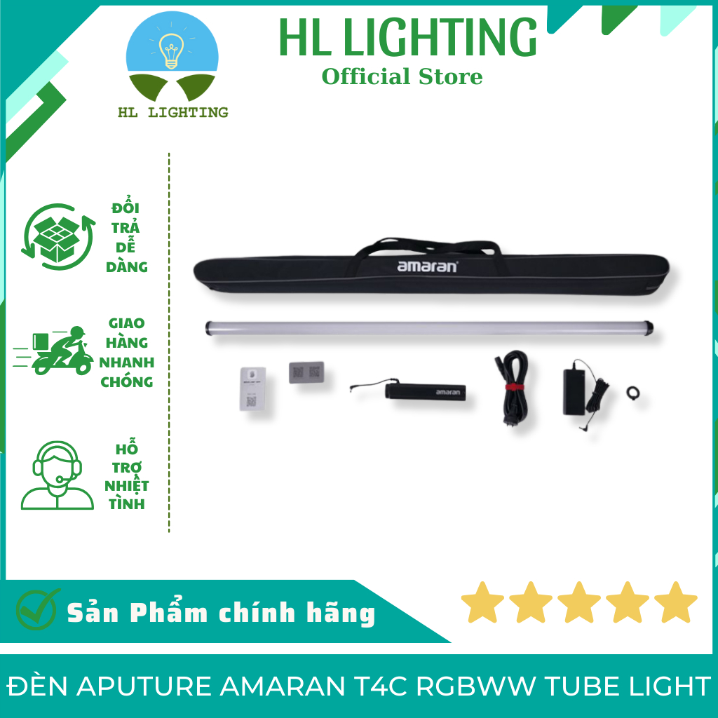 Đèn Aputure Amaran T4c RGBWW Tube Light - HL Lighting - Điều Chỉnh ...