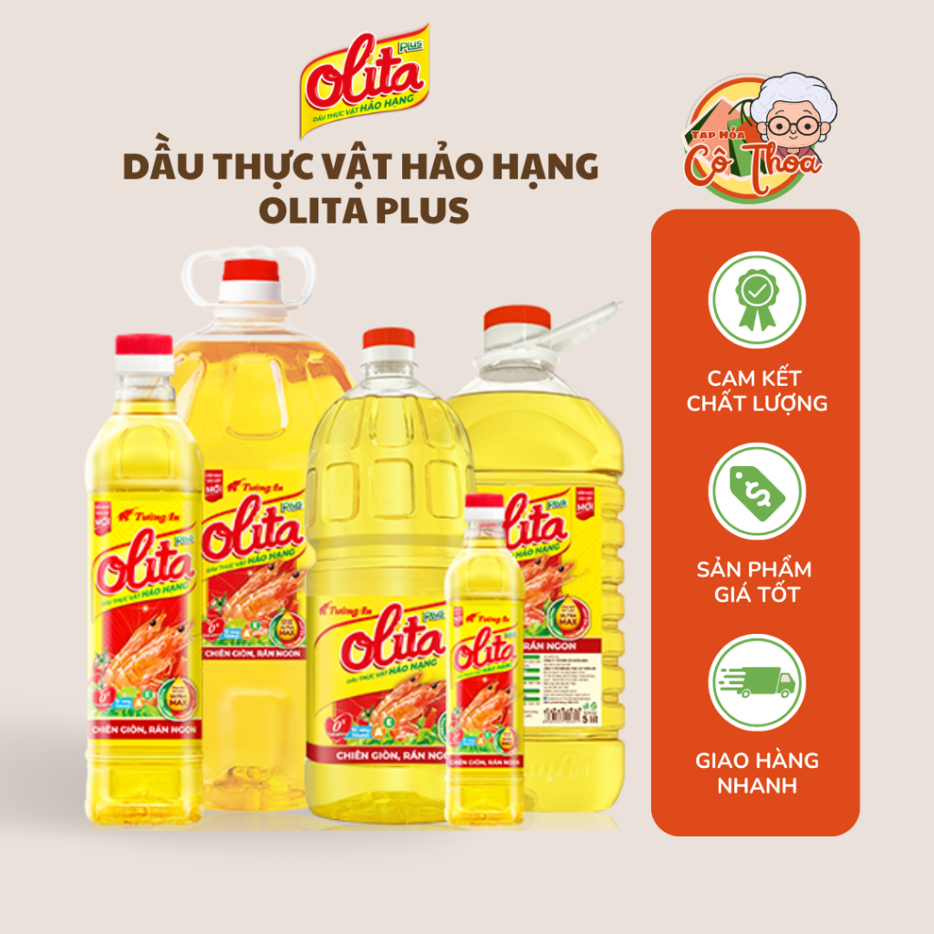 Dầu Ăn Olita Plus Tường An Chai 1 Lít - 2 Lít - 5 Lít | Shopee Việt Nam