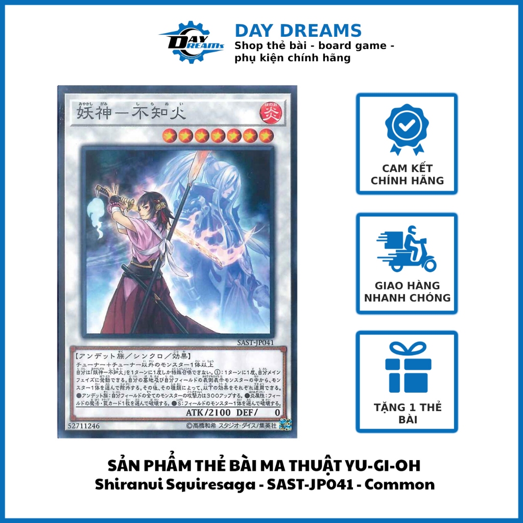 THẺ BÀI YUGIOH CHÍNH HÃNG: Shiranui Squiresaga - SAST-JP041 - Common | Shopee Việt Nam