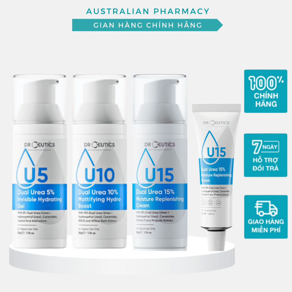 Kem Dưỡng Ẩm Và Phục Hồi Da Dual Urea 5%, 10%, 15% Dr Ceutics 35g ...