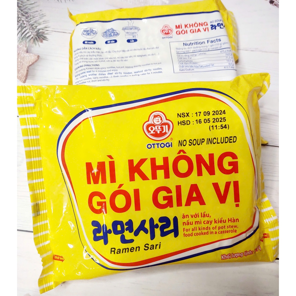 Mì gói không gia vị ottogi 110g | Shopee Việt Nam