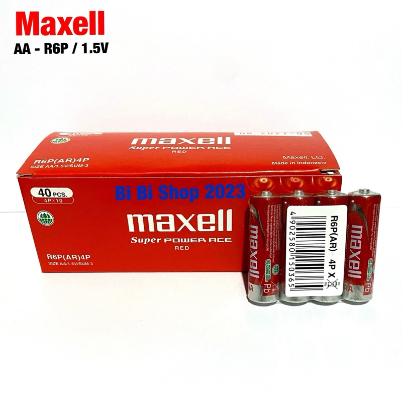 Hộp 10 Vỉ Pin AA Maxell R6P Chính hãng Vỉ 4 Viên Made in Indonesia | Shopee Việt Nam