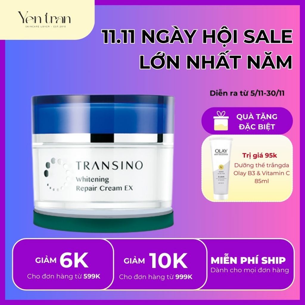 Kem dưỡng trắng da, mờ thâm nám Transino Whitening Repair Cream EX 35g tranexamic acid giảm ...