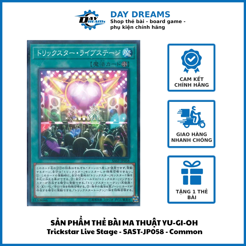 THẺ BÀI YUGIOH CHÍNH HÃNG: Trickstar Live Stage - SAST-JP058 - Common ...