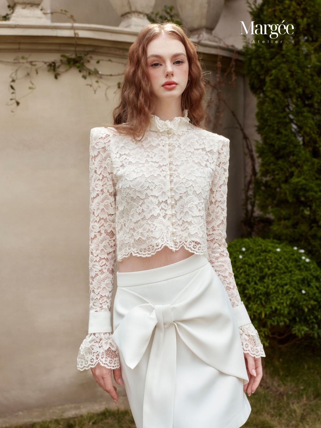 Margée Atelier Áo ren Anne’s Lace Shirt sang trọng nữ tính duyên dáng ...