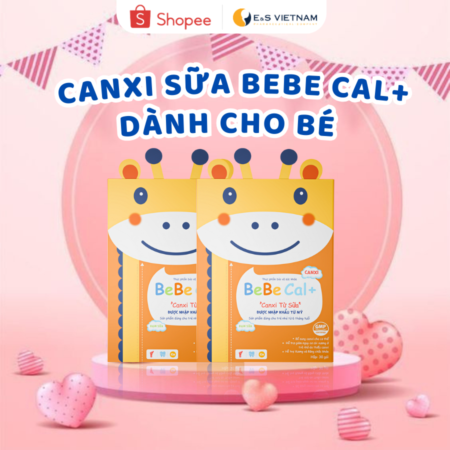 Canxi Sữa Cho Bé Bebe Cal+ - Bổ Sung Canxi, Phát Triển Xương Chắc Khỏe (1 hộp 30 gói x 5ml ...