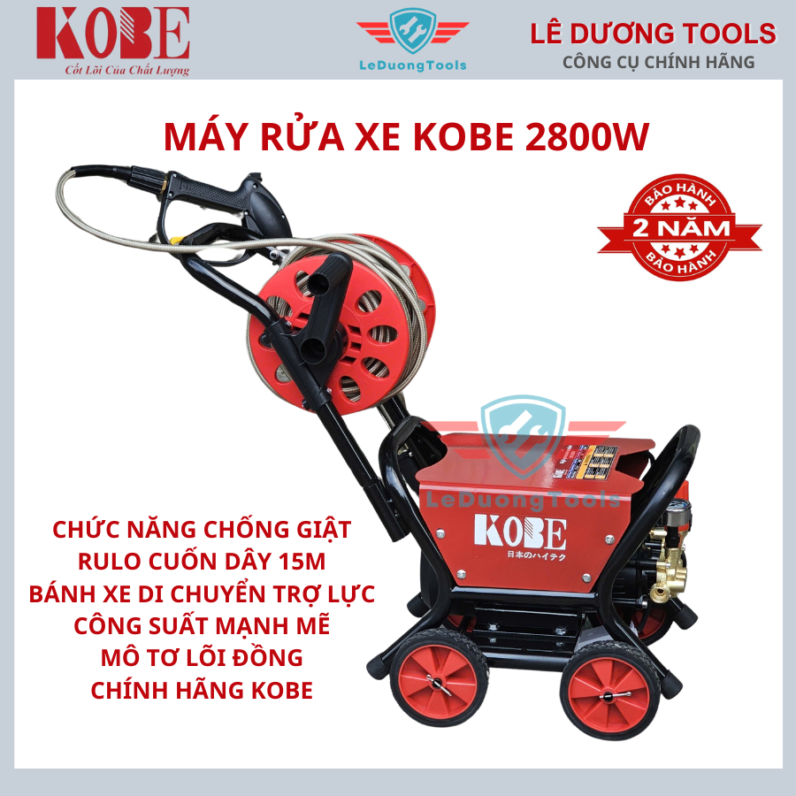 Máy Rửa Xe KOBE 2800W Dòng Bán Công Nghiệp, Dây Xịt Dài 15m | Shopee ...