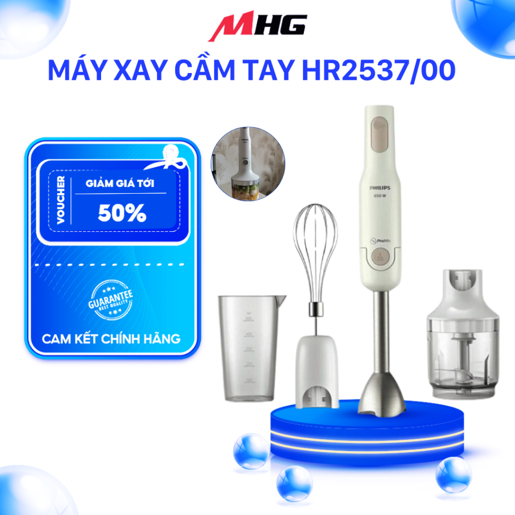 Máy Xay Cầm Tay ProMix PHILIPS HR2537/00 650W | Full Phụ Kiện | Hàng ...