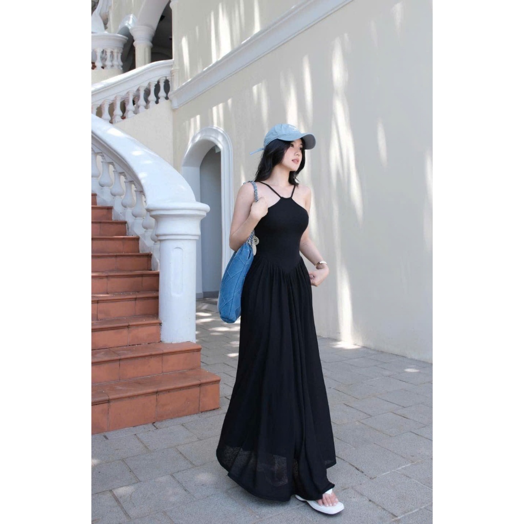 Đầm Maxi Body Cổ Yếm Mix Tùng Suông DO190 Chemstore | Shopee Việt Nam