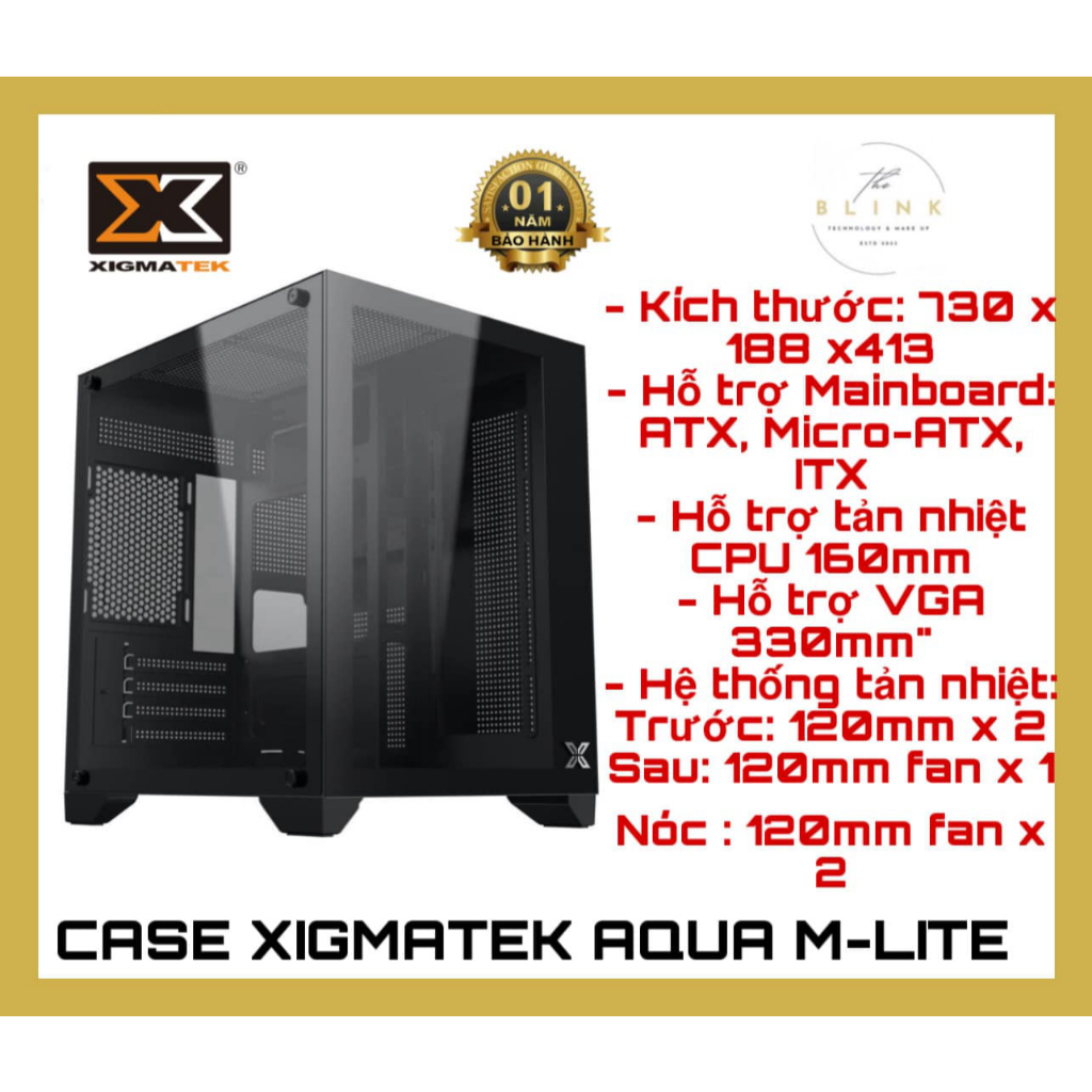 VỎ CASE MÁY TÍNH XIGMATEK AQUA M LITE (Mới, BH 12T), Không FAN | Shopee ...
