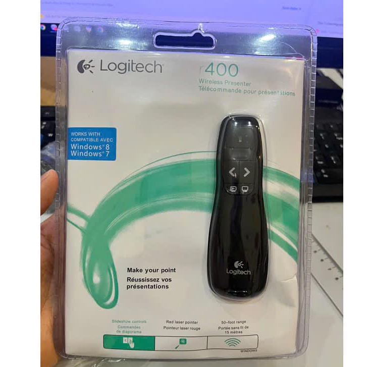 Bút trình chiếu Logitech R400 kèm Túi vải lụa - Bảo Hành 12 Tháng ...