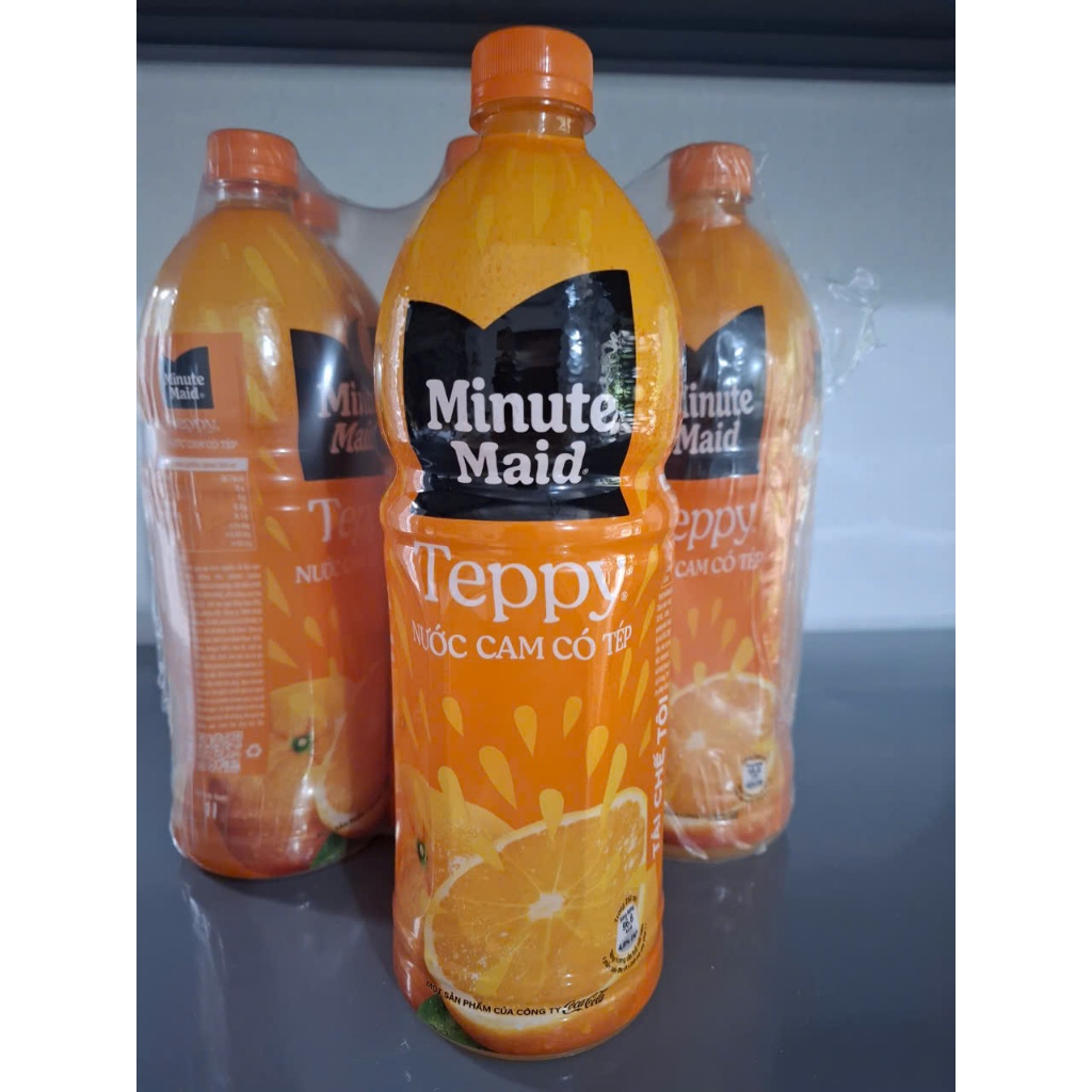 Nước Cam Ép Có Tép Minute Maid Teppy ( 1L / chai ) ,nước cam ép ...