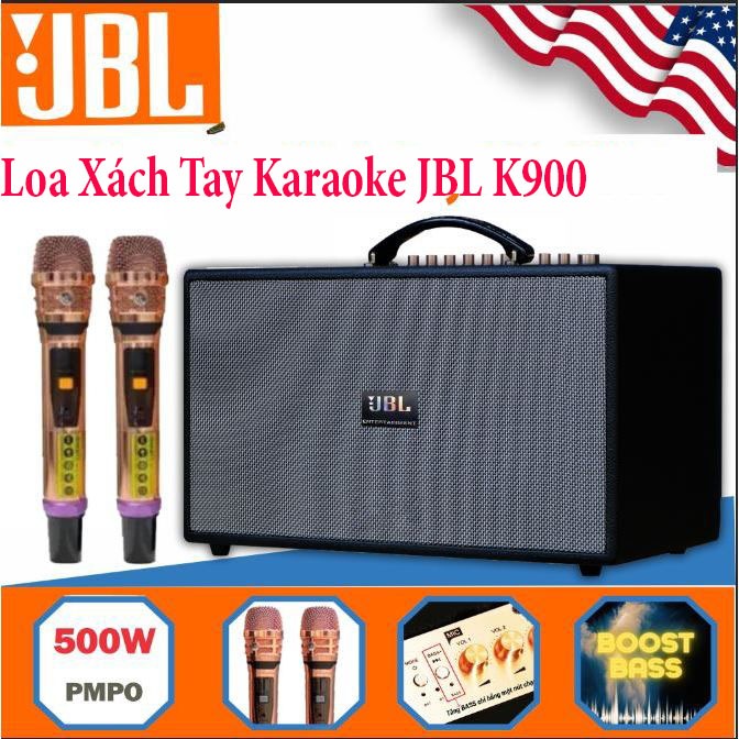 Loa Karaoke JBl K900 Mỹ 2024 - Siêu Di Động, 2 Micro Cao Cấp Chống Hú, Âm Treble Sáng, Bảo Hành ...